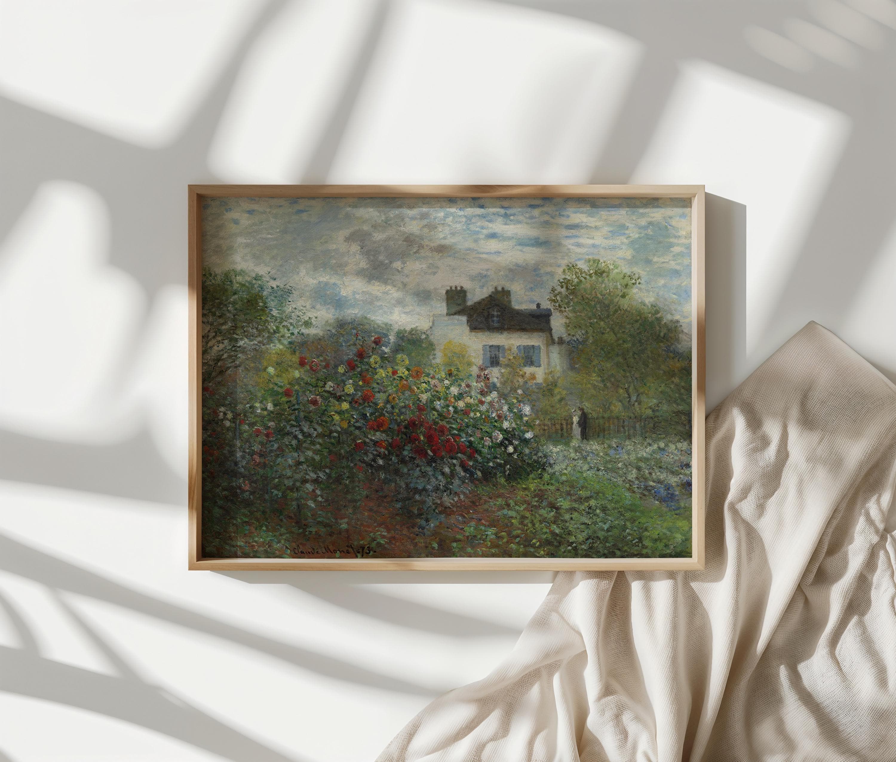 Vintage Claude Monet Painting | Floral Garden Impressionist Art ...