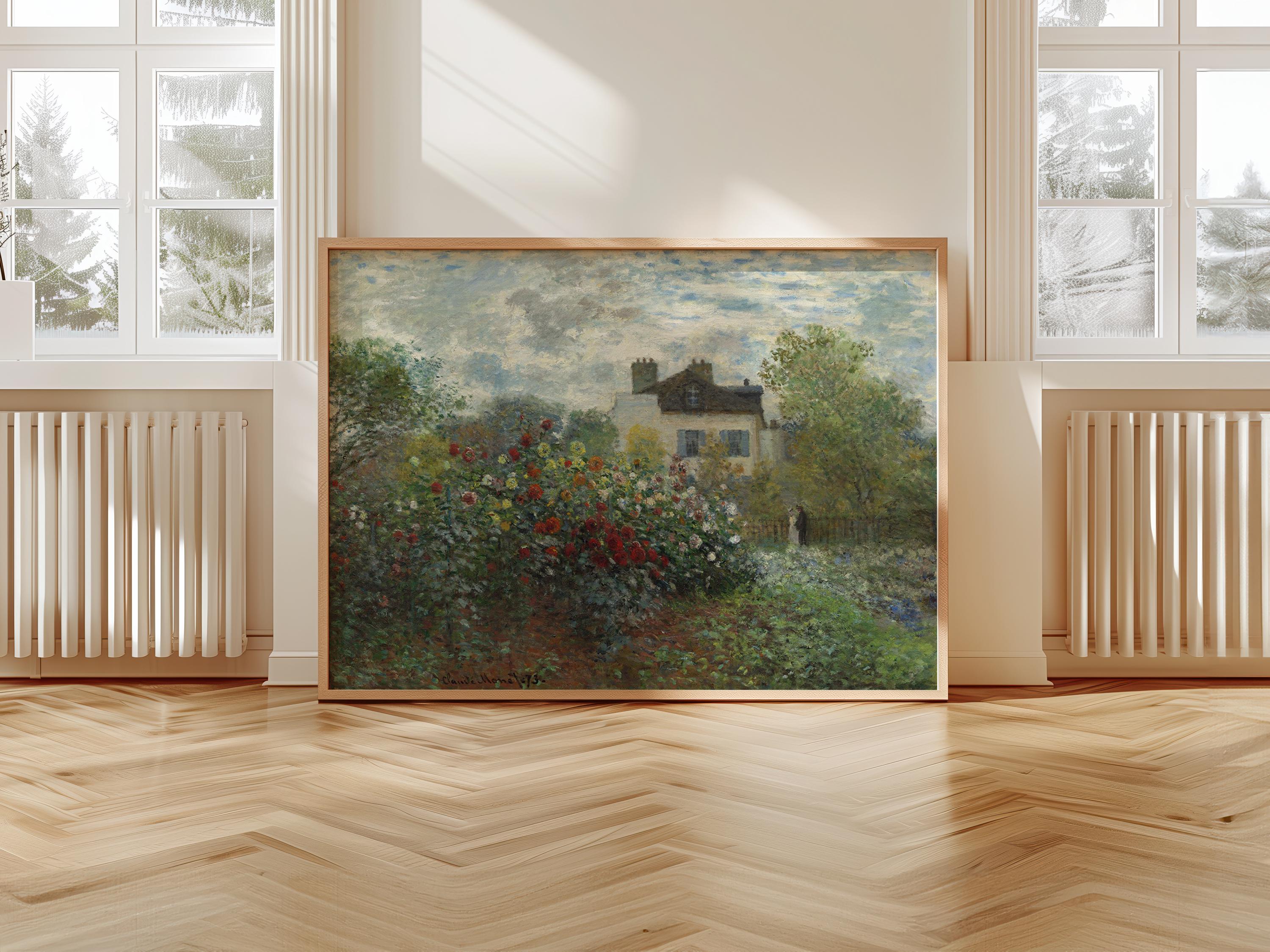 Vintage Claude Monet Painting | Floral Garden Impressionist Art ...