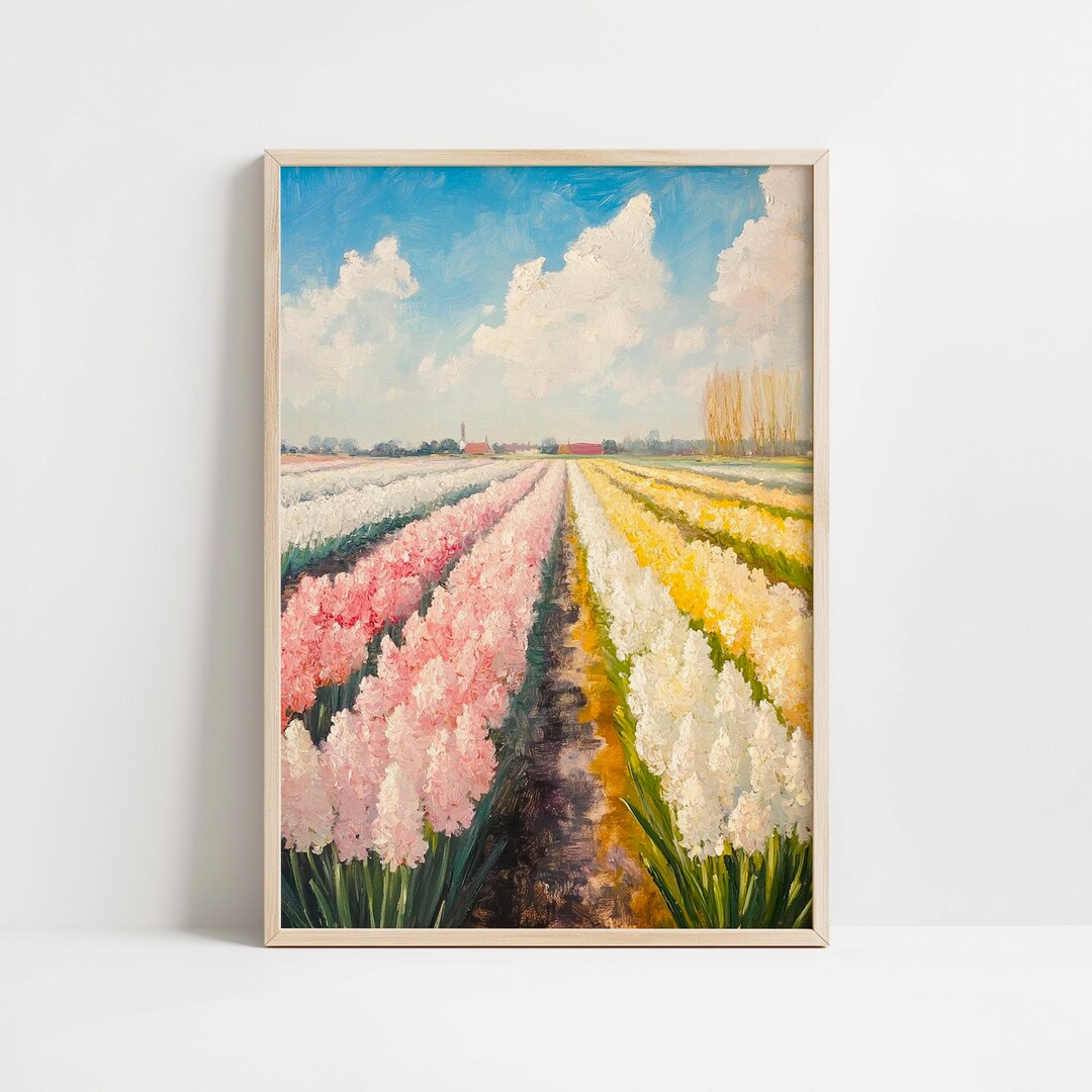 Field of Flowers Painting, Pastel Botanical Painting, Colorful Pastel ...