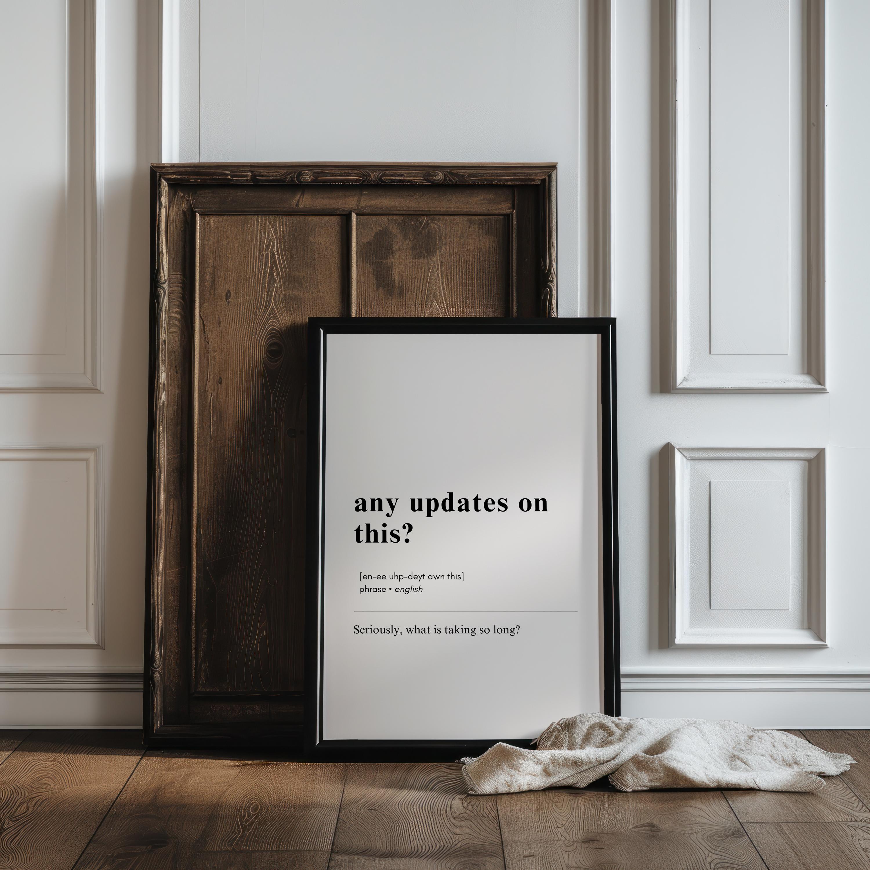 Any Updates on This Office Art | Funny Email Corporate Lingo Definition ...