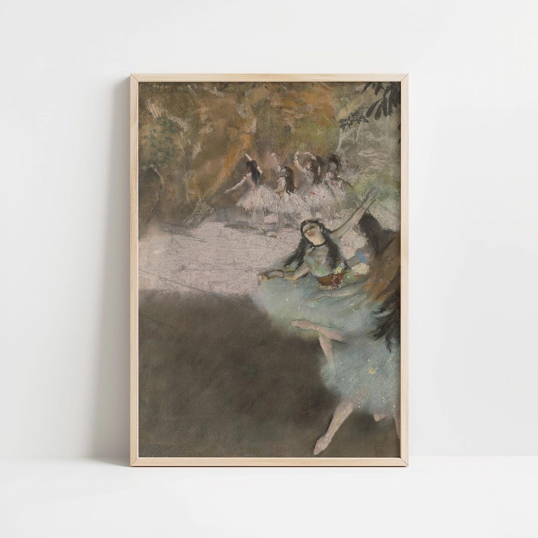 Vintage Ballet Dancer Fine Art Print | Impressionist Ballet Scene ...