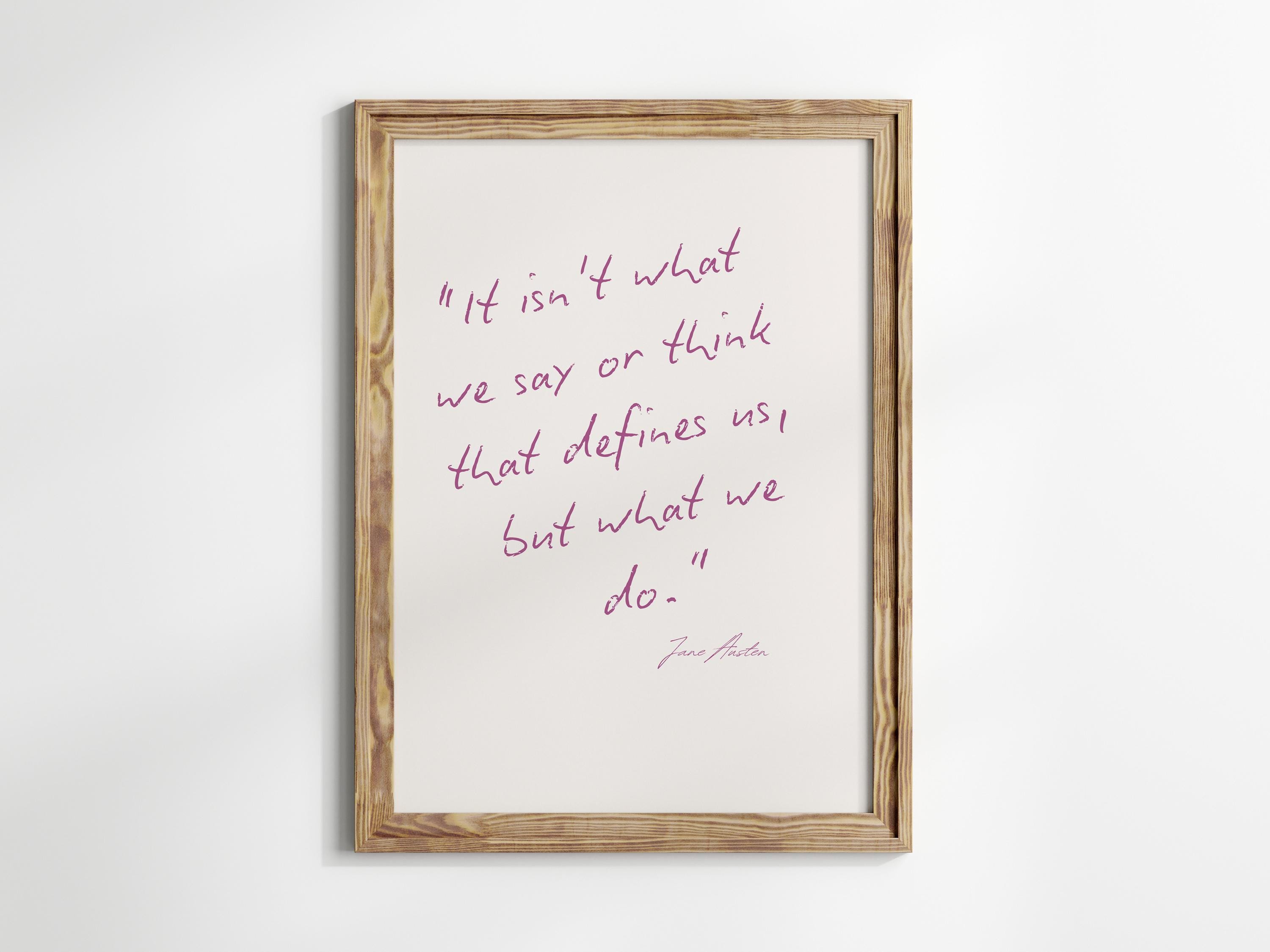 Jane Austen Quote | Famous Quote Poster | Printable Wall Art | Gift for ...