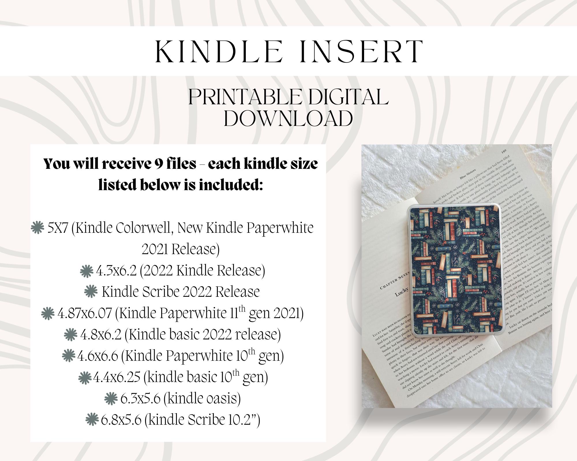 Bookish Christmas Kindle Insert | Holiday Books Printable | Cozy Reader ...
