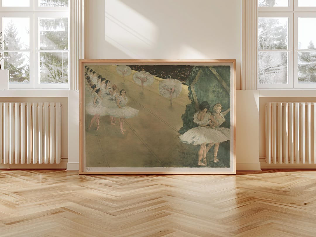 Vintage Ballet Dancers Art Print | Elegant Ballerina Wall Art ...