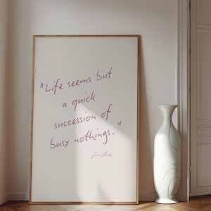 Jane Austen Quote | Famous Quote Poster | Printable Wall Art | Gift for ...