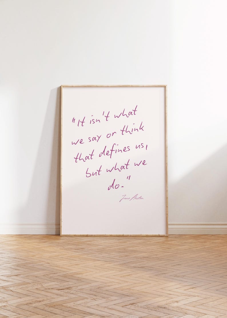 Jane Austen Quote | Famous Quote Poster | Printable Wall Art | Gift for ...