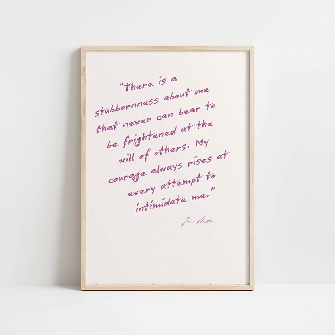 Jane Austen Quote | Famous Quote Poster | Printable Wall Art | Gift for ...