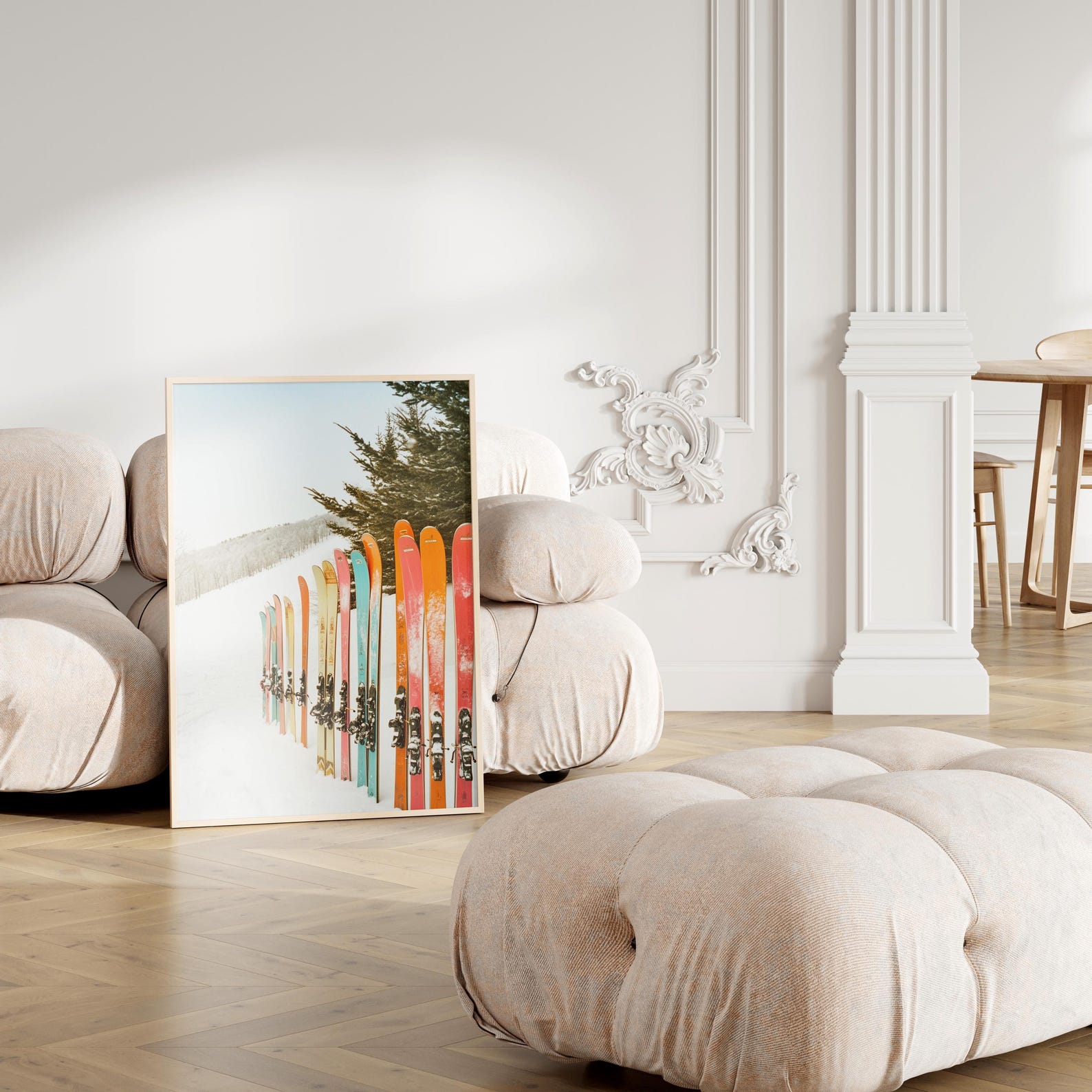 Colorful Ski Kodak Photography Wall Art Print, Ski Slopes Wall Decor ...