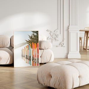 Colorful Ski Kodak Photography Wall Art Print, Ski Slopes Wall Decor ...