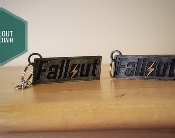 3D Printed Fallout Fan Art Keychain - Etsy
