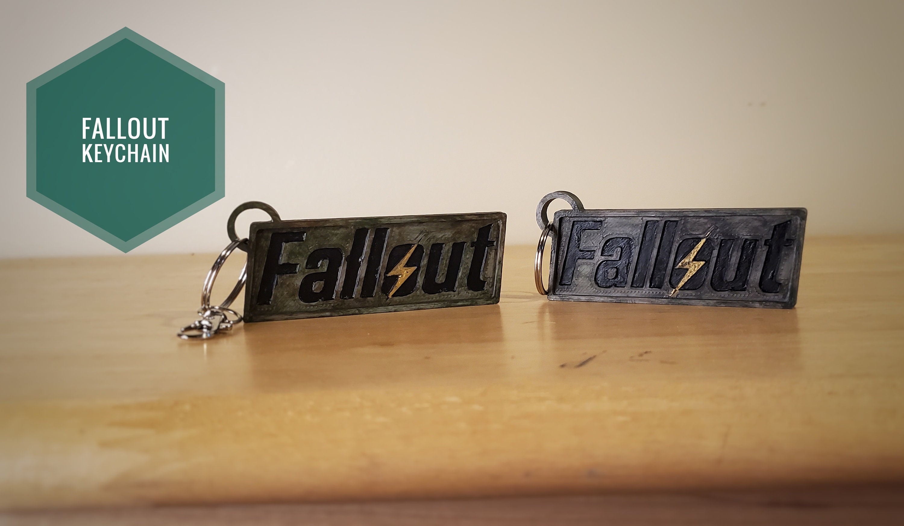 3D Printed Fallout Keychain - Etsy