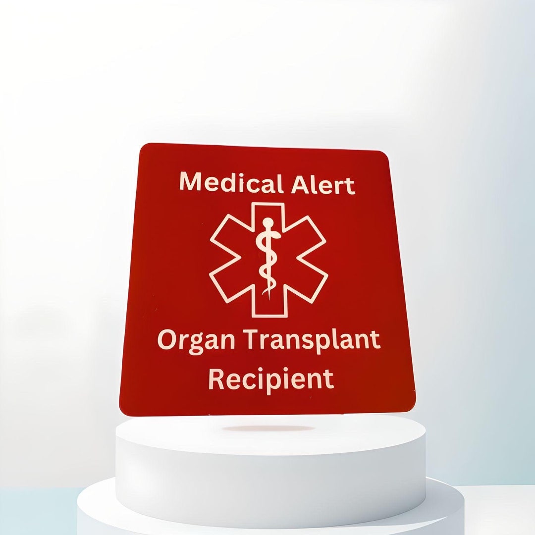 Organ Transplant Vinyl Sticker -medical Alert - Organ Transplant ...