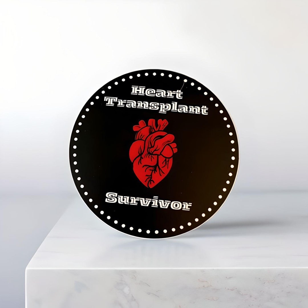 Organ Transplant Vinyl Sticker - Heart Transplant Survivor - Etsy