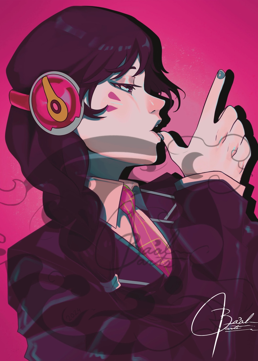 Overwatch D.va School Girl Print - Etsy