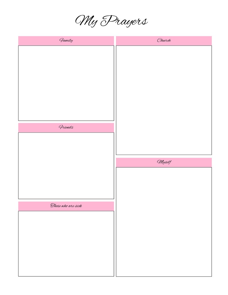 Editable Printable Prayer Journal Planner Christian Daily Devotional ...