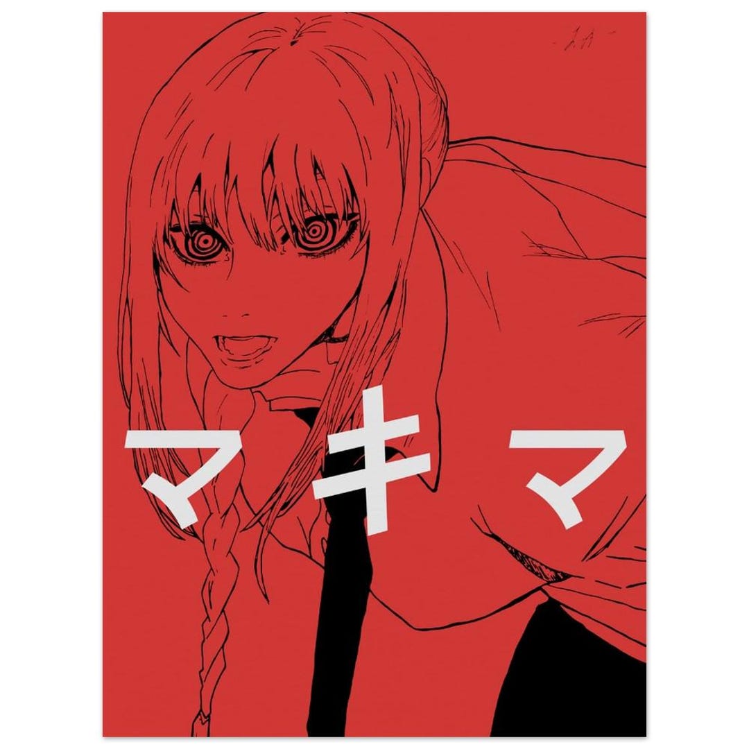 Makima Chainsaw Man Art Decor Wall Art Gift Anime Posters - Etsy