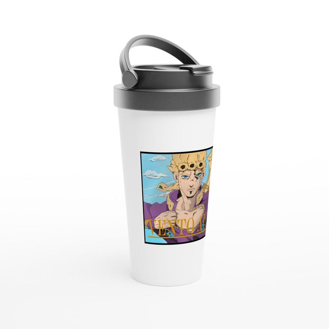 JJBA Golden Wind Giorno Giovanna Anime Merch Gift White 15oz Stainless ...