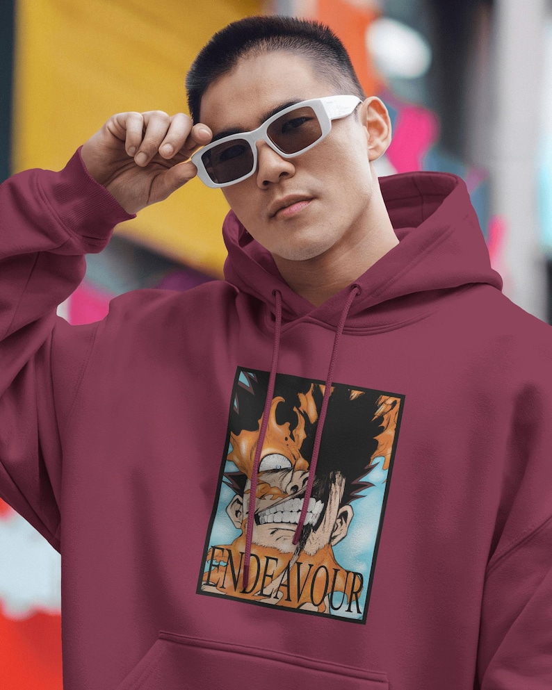 Endeavor Hoodie | My Hero Academia Merch | MHA Apparel | Anime Hoodie ...