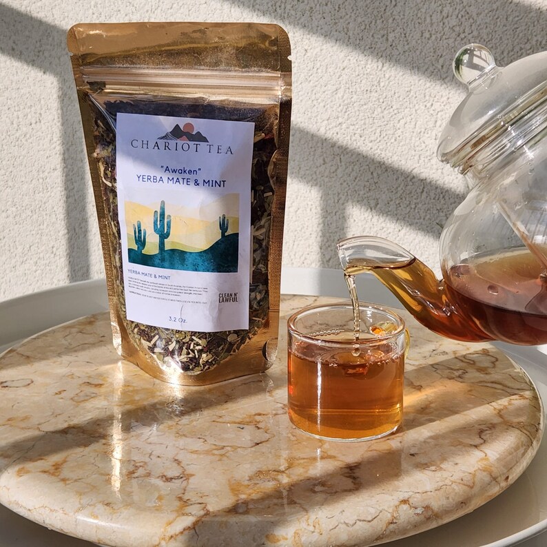 Awaken Organic Yerba Mate and Hibiscus Tea - Etsy