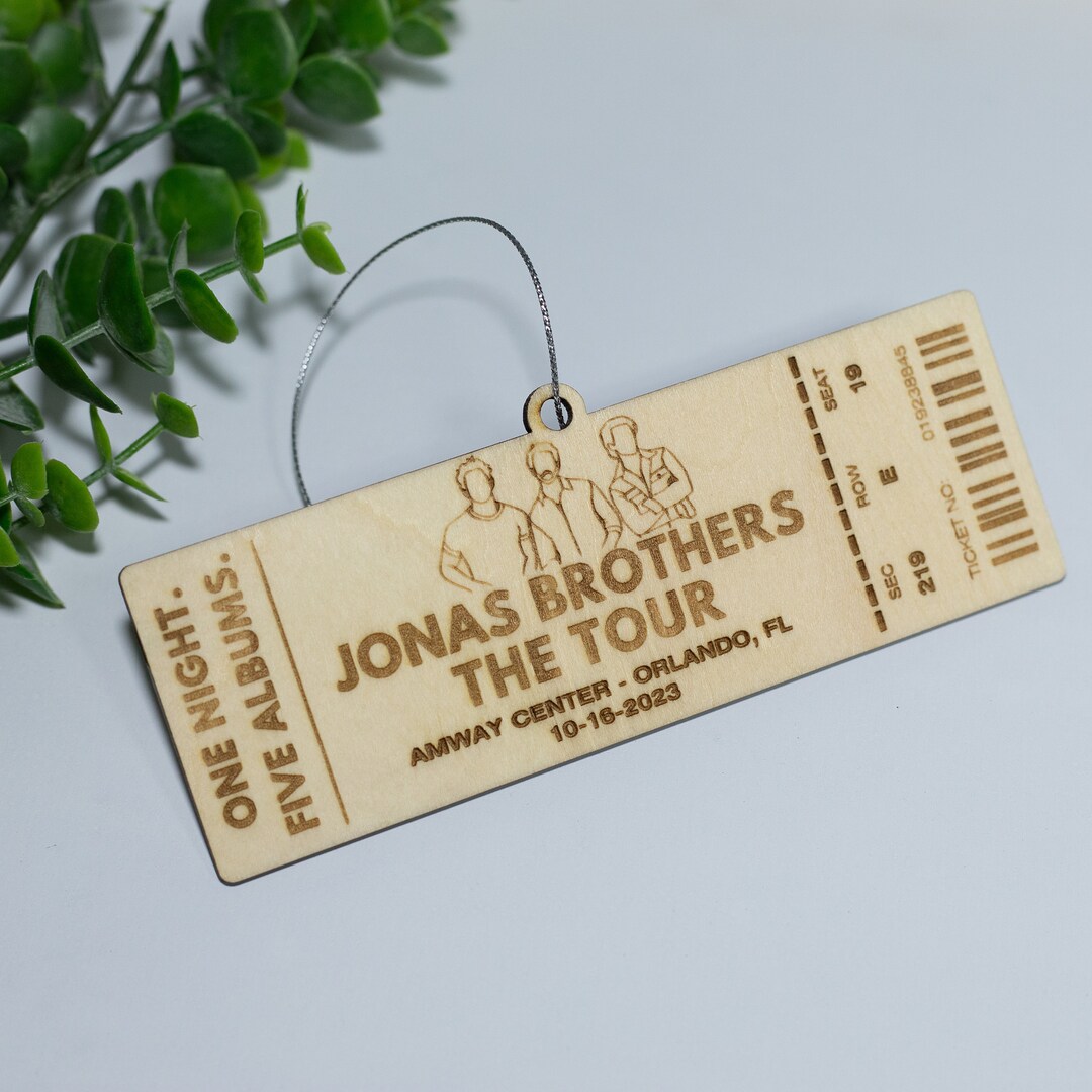 Custom Jonas the Tour Wooden Concert Ticket Ornament Magnet Memorabilia ...