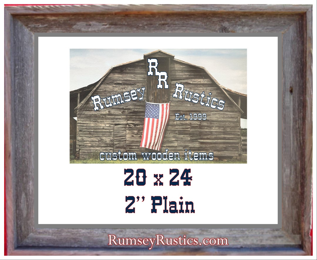 20 X 24 2" Plain Rustic Barnwood Barn Wood Picture Frame - Etsy