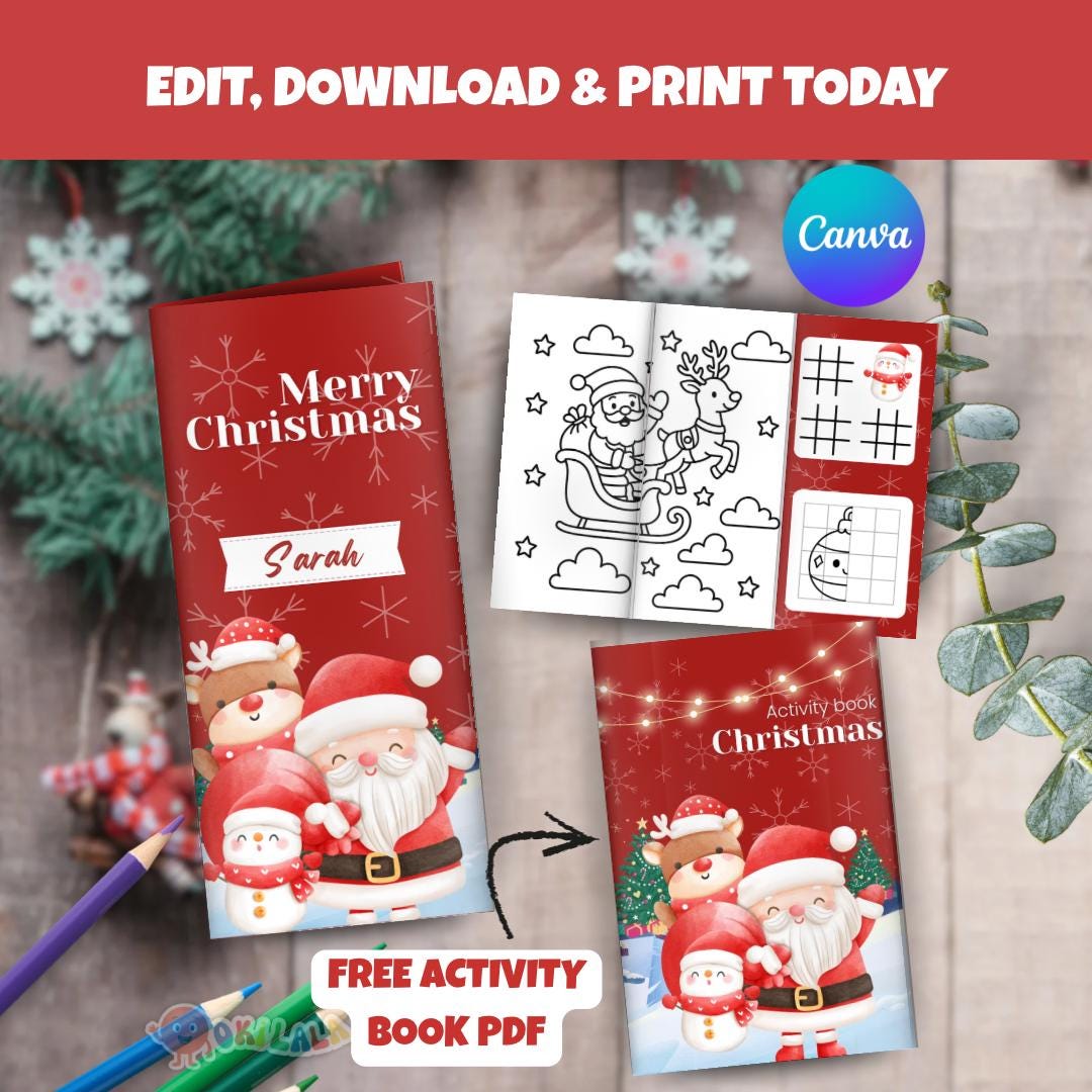 Christmas Activities for Children – Editable Double-sided Canva ...