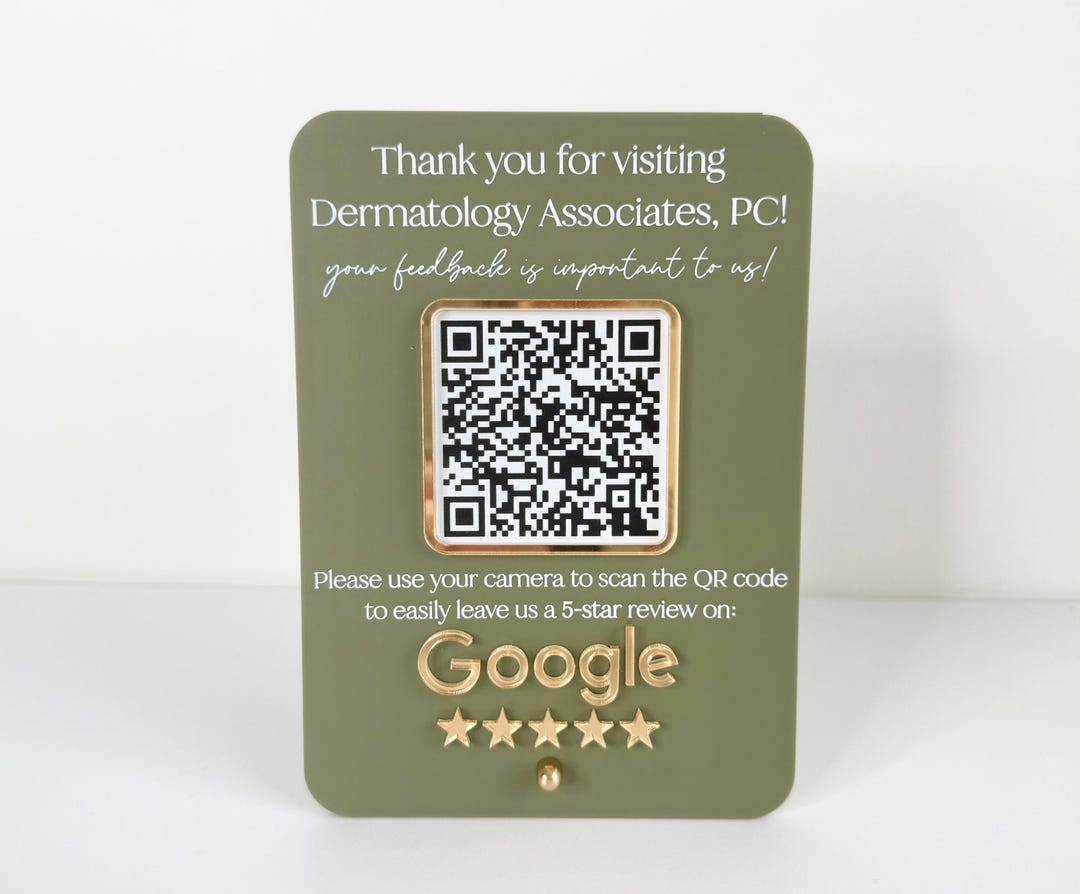 Custom Google Review Sign With Logo, Google Review QR Code Sign ...
