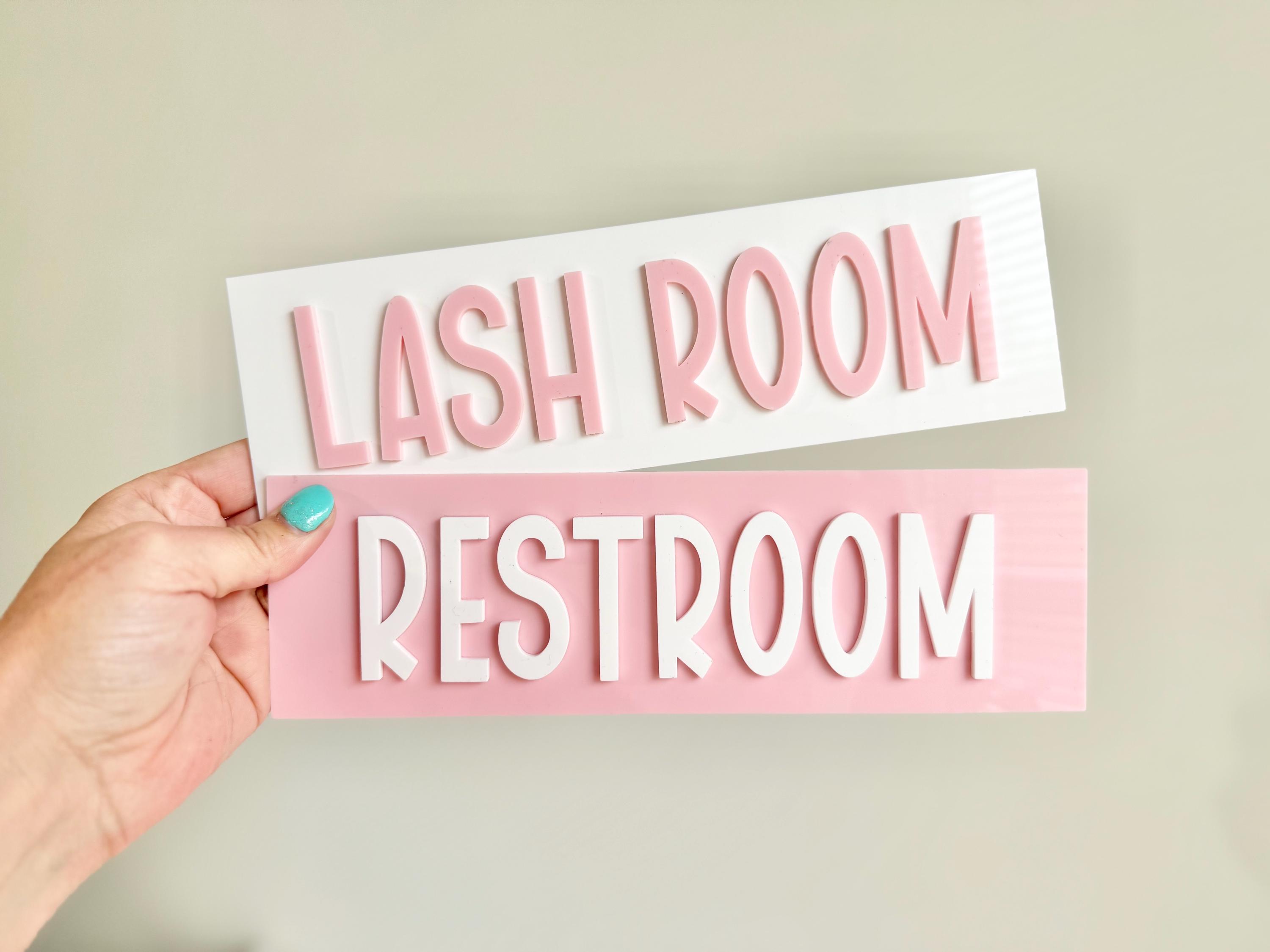 Lash Room Sign, Salon Signs, Restroom Staff Only, CUSTOM Sign - Etsy