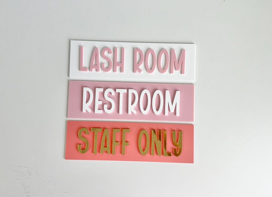 Lash Room Sign, Salon Signs, Restroom Staff Only, CUSTOM Sign - Etsy