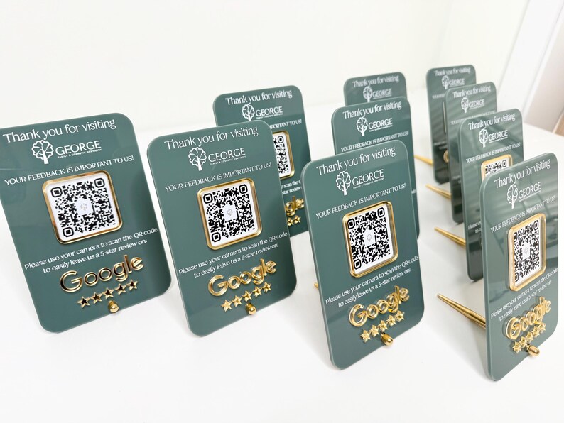 Custom Google Review Sign With QR Code | Personalized Business Review ...