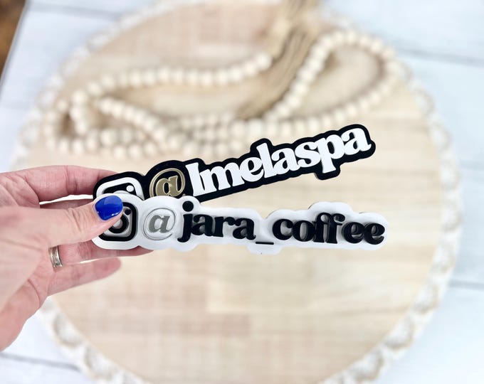 Social Media Sign, Social Media Watermark, Acrylic Username Tag, Small ...