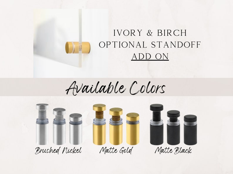 Add on - Standoff Hanging Hardware Set of 2 L - Etsy