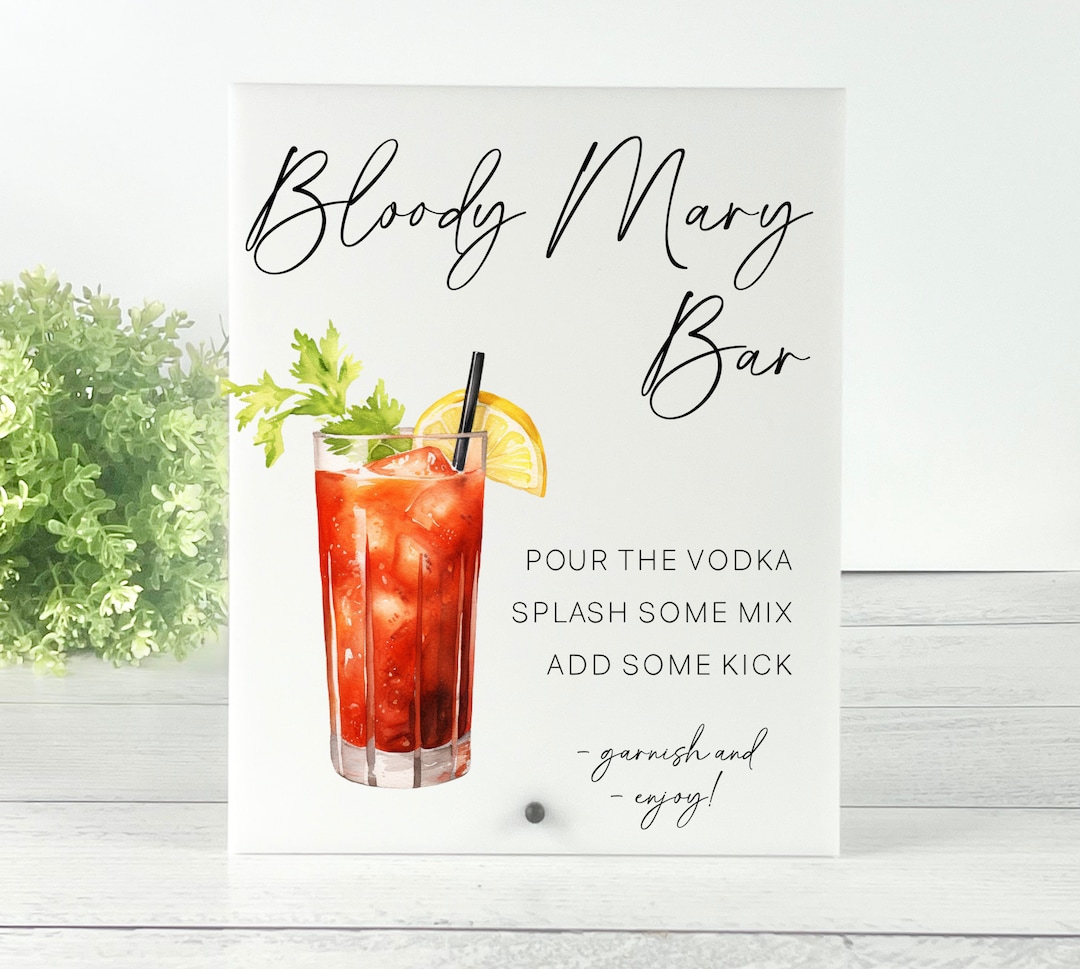 Bloody Mary Bar Sign | Bar Acrylic Sign | Bloody Mary Bar Arch Sign ...