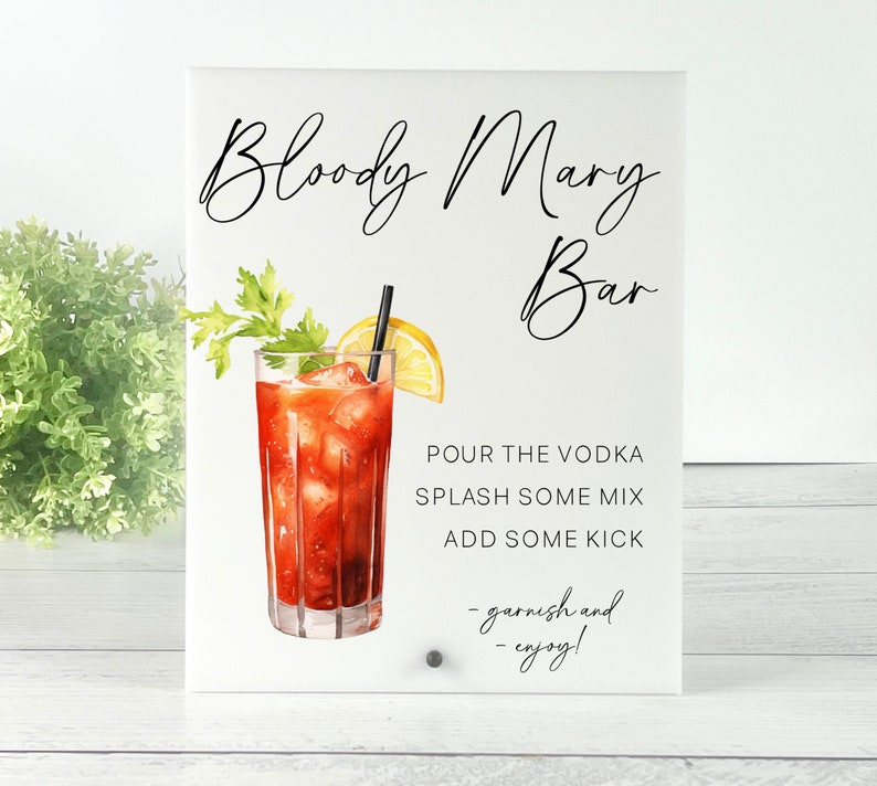Bloody Mary Bar Sign | Bar Acrylic Sign | Bloody Mary Bar Arch Sign ...