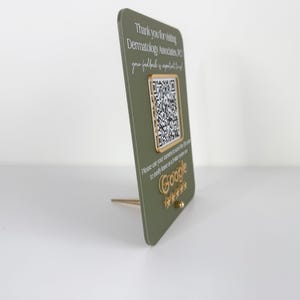 Custom Google Review Sign With Logo, Google Review QR Code Sign ...