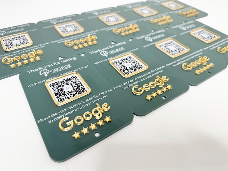 Custom Google Review Sign With QR Code | Personalized Business Review ...