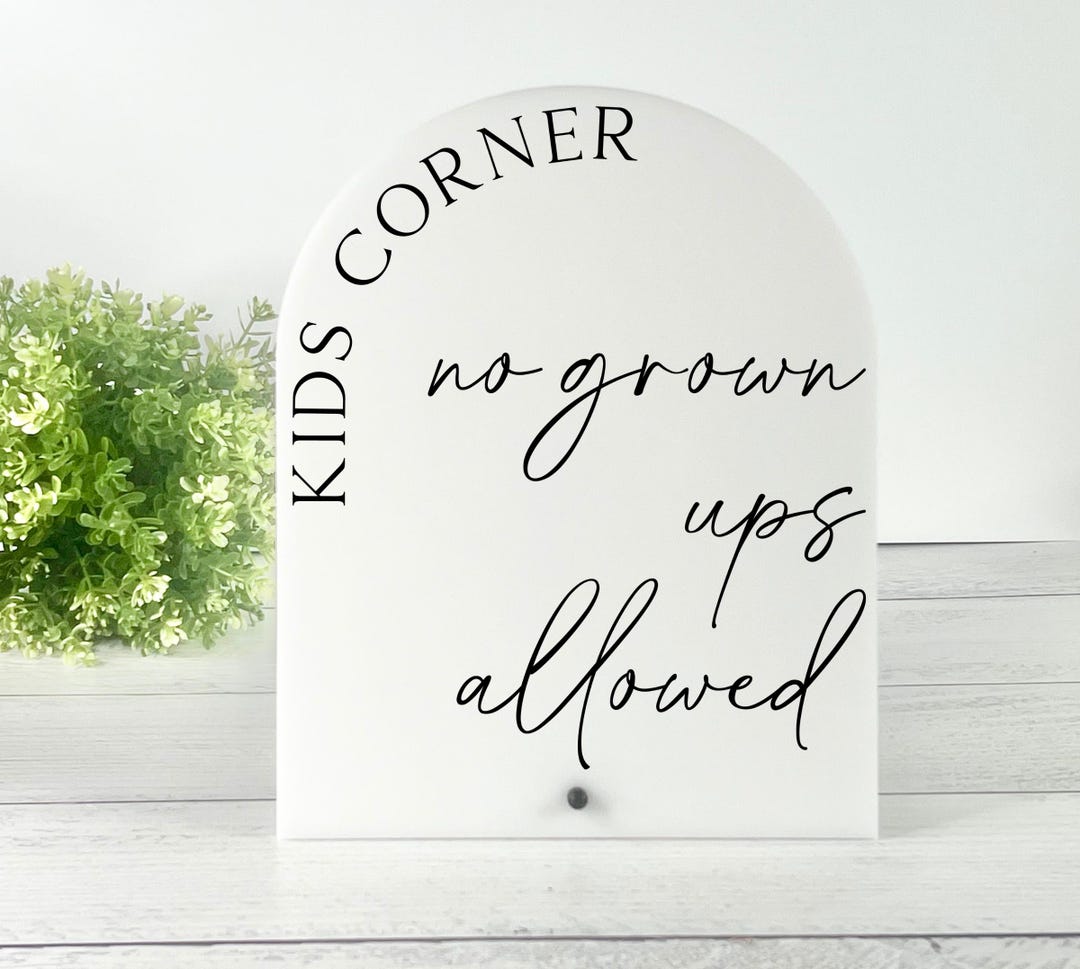 Kids Corner Wedding Sign, Kids Wedding Activity Sign, Kids Table Sign ...