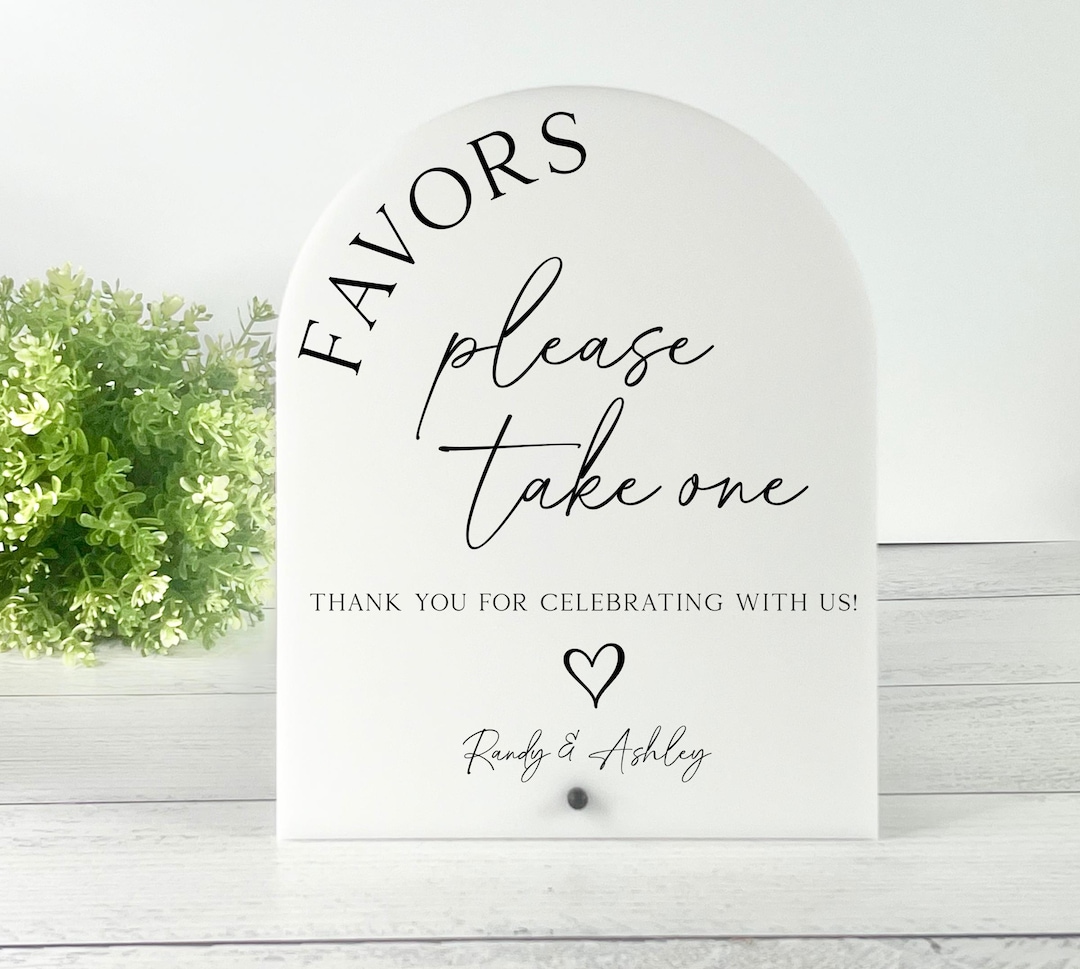 Favors Wedding Sign, Favors Sign, Party Favors, Wedding Tabletop Signs ...