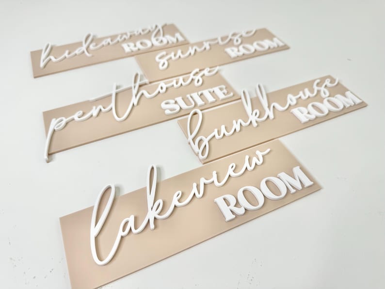 Custom 3D Hotel Room Sign: Personalized Door Plaque - Etsy