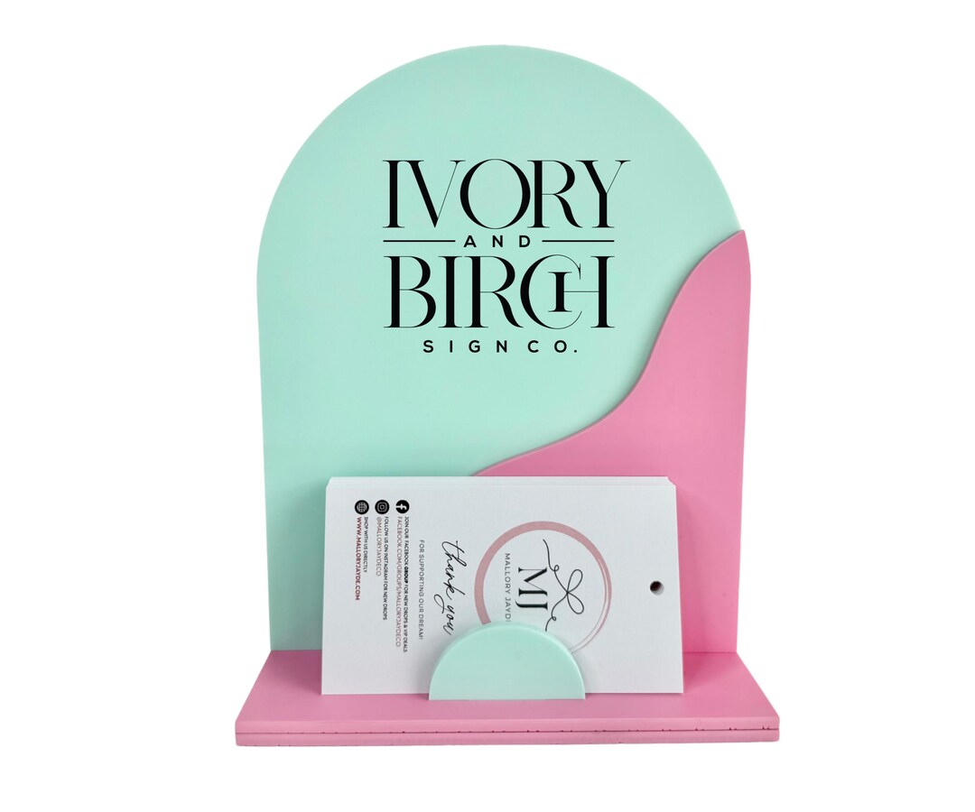 Acrylic Business Card Holder With Logo: Chic Office Display - Etsy