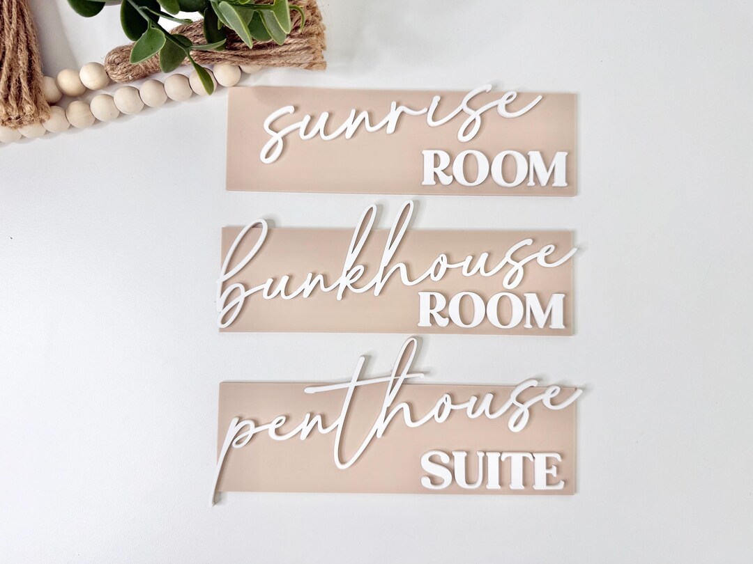 Custom 3D Hotel Room Sign: Personalized Door Plaque - Etsy
