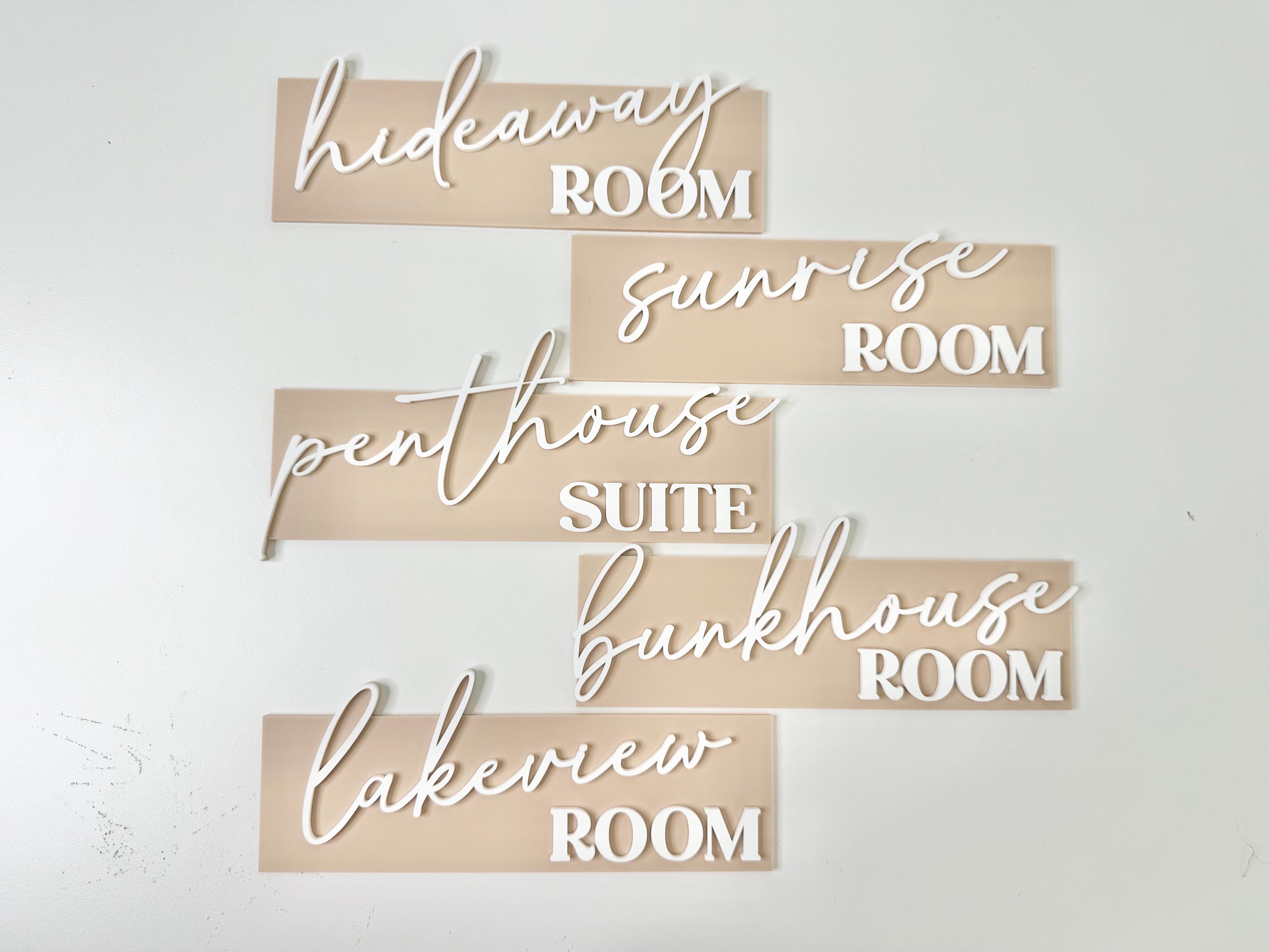 Custom 3D Hotel Room Sign: Personalized Door Plaque - Etsy