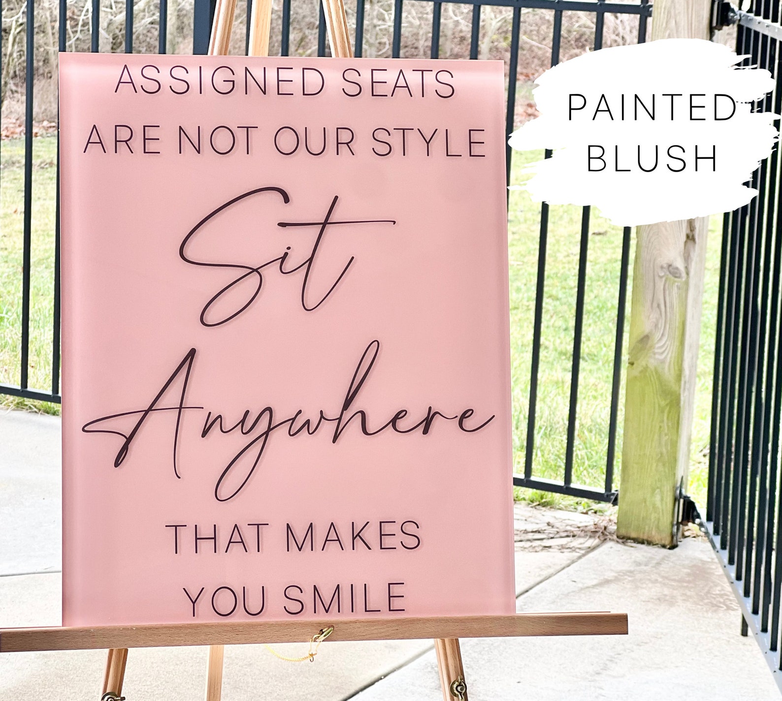 No Seating Chart Sign, Open Seating Chart, Wedding Reception Decor ...