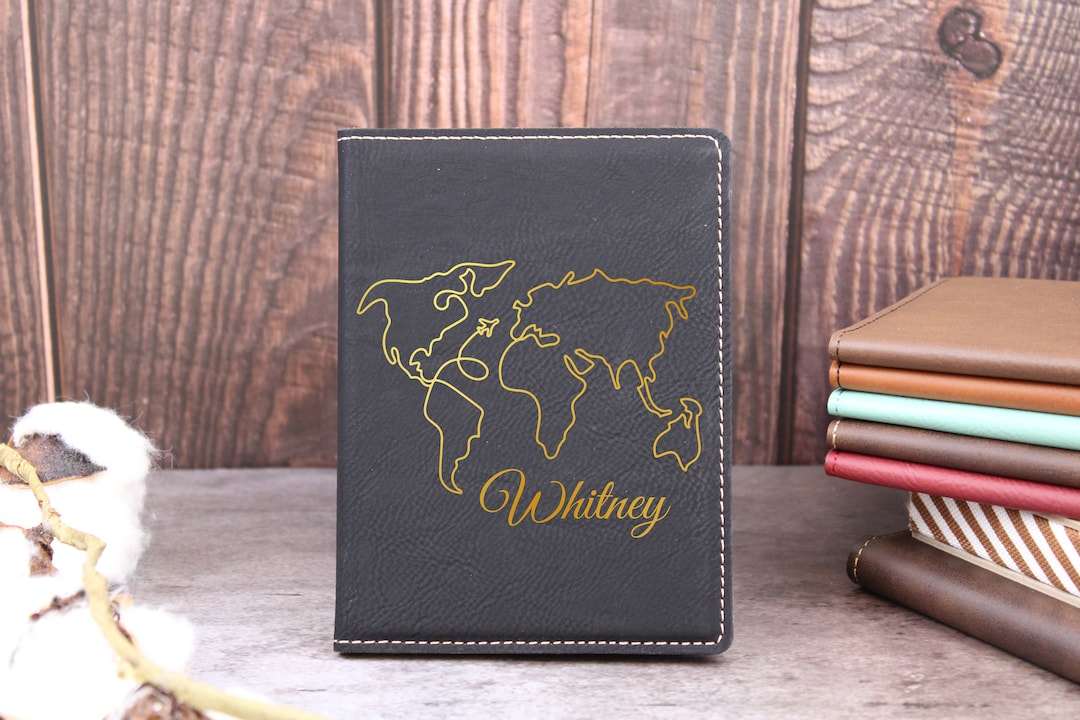 Custom VEGAN Leather Passport Cover, Vacation Gift,world Travel Gift ...