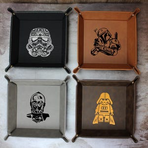 Custom Vegan Leather Valet Tray, S Wars Gift, Snap Tray - Etsy