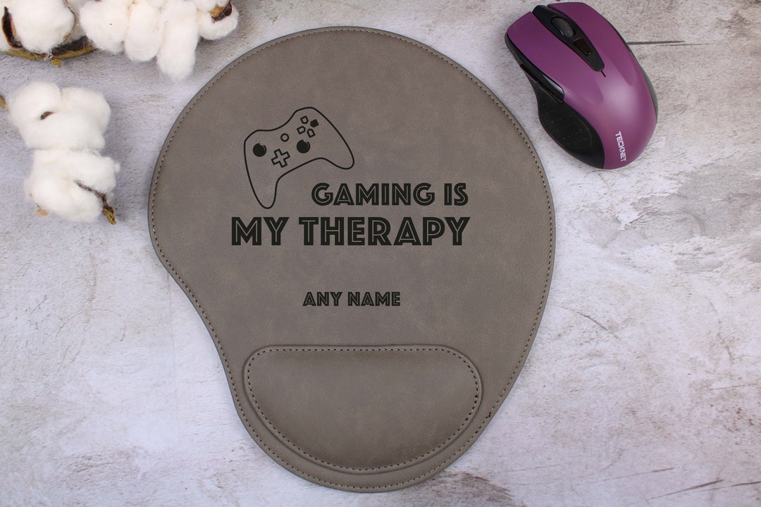 Birthday Gift for Gamer Boy, Vegan Leather Mousepad, Leatherette ...