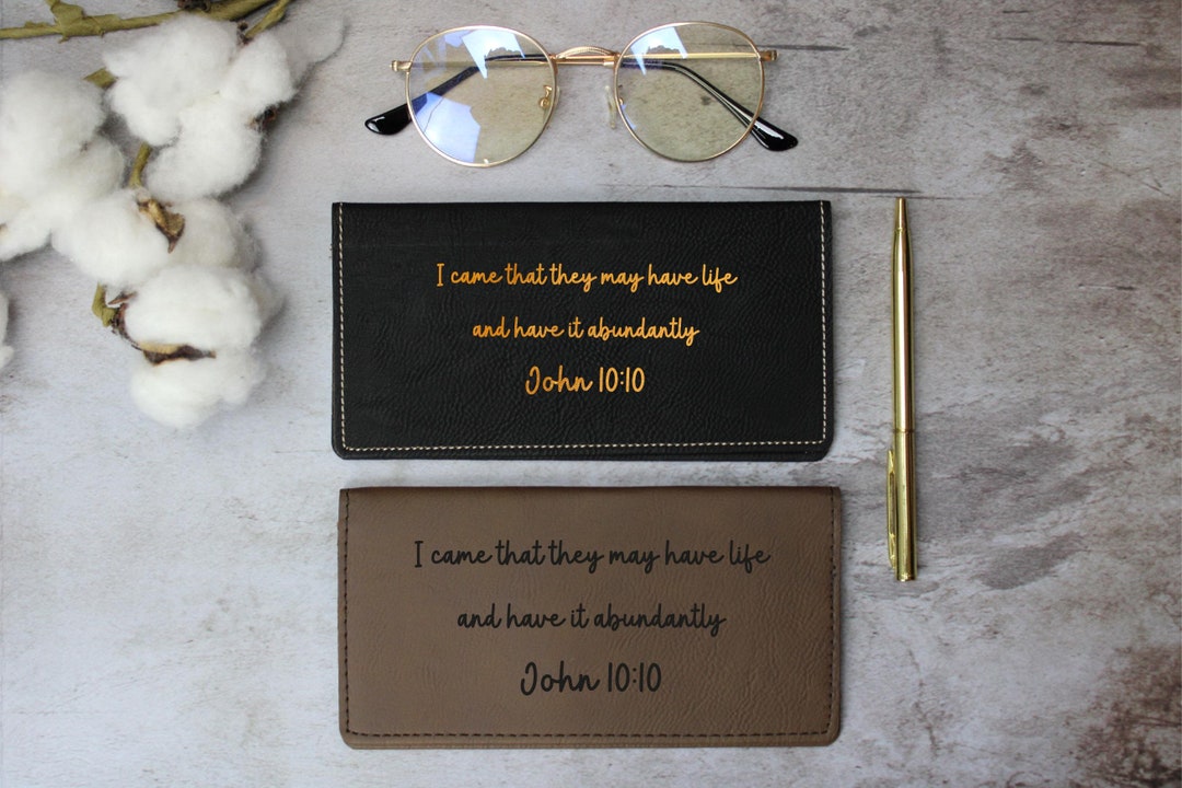 Custom Christian Men Checkbook Cover Gift, Bible Gift for Him, Business ...