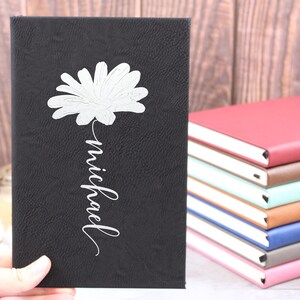 Custom Journal With Daisy, Simple Daisy Flower Notebook, Lined Notebook ...