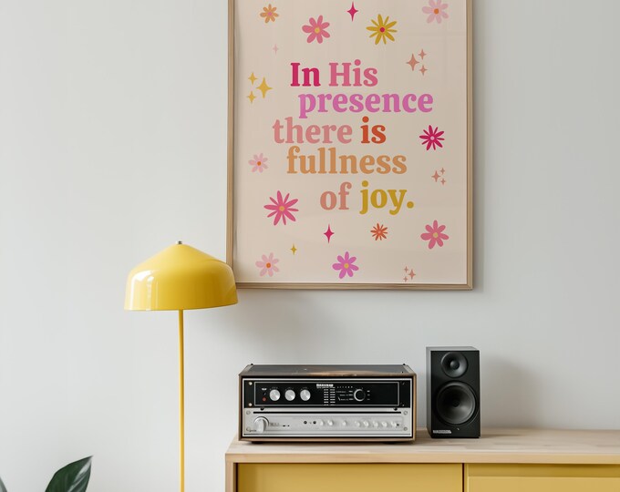 Christian Printed Poster Decor 'goodness of God' Poster Pink and Orange ...