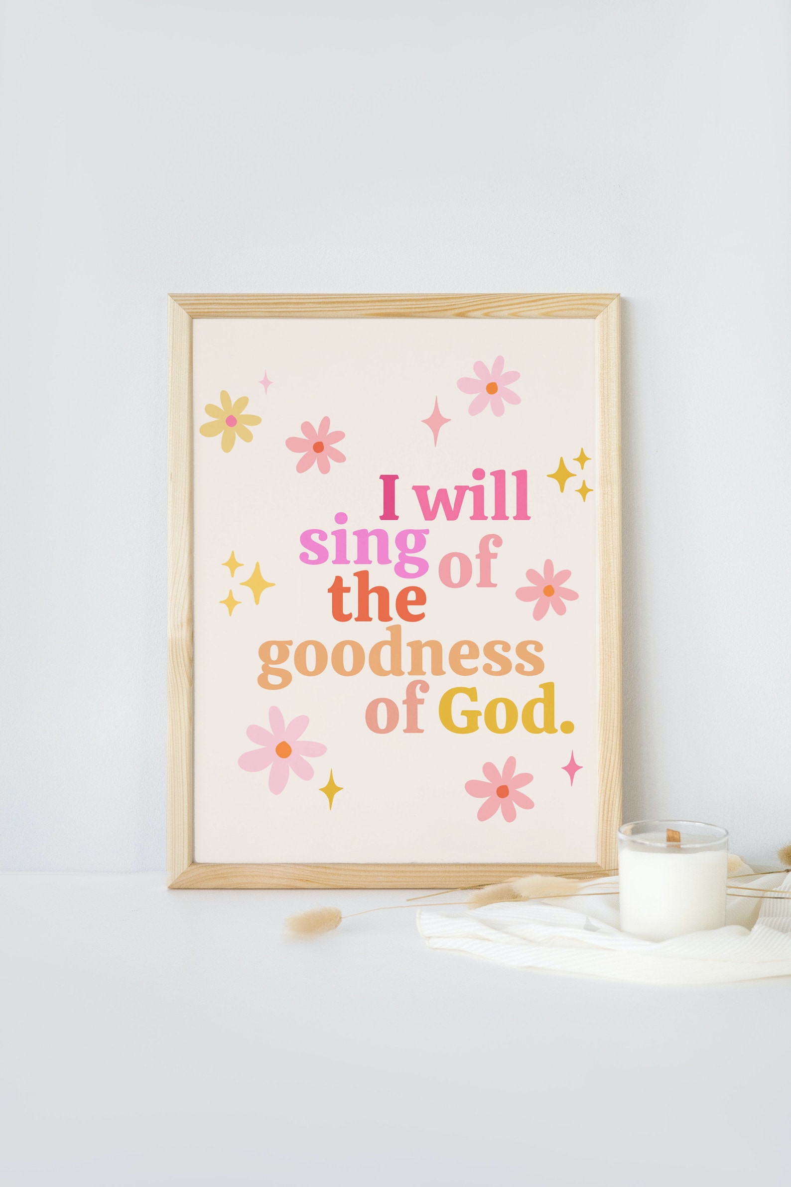 Christian Floral Art Christian Decor Christian Poster Christian ...